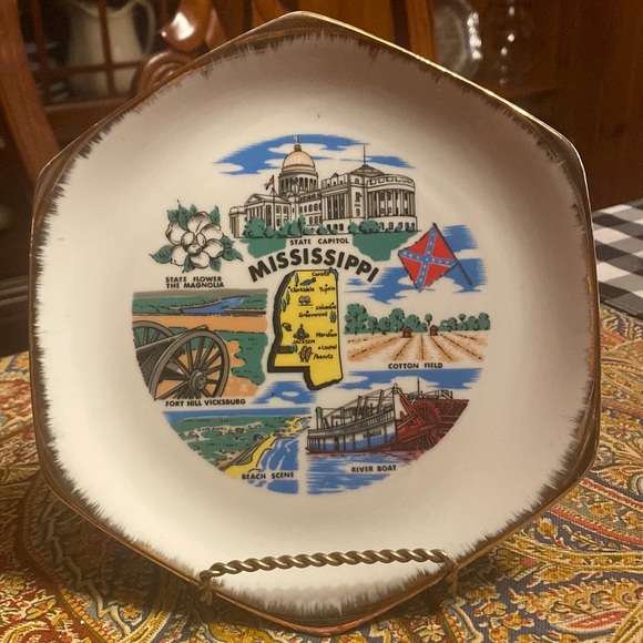 Wall Decor | Vintage Mississippi State Souvenir Plate | Poshmark